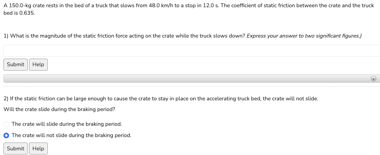 Solved A 150.0-kg ﻿crate rests in the bed of a truck that | Chegg.com