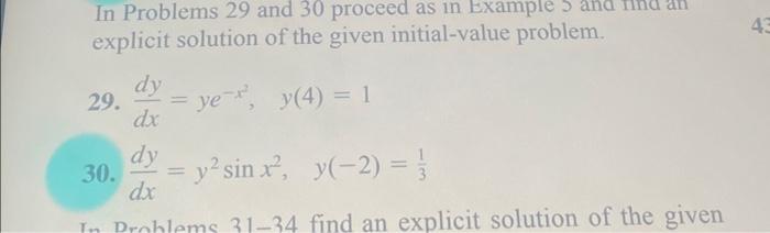 Solved In Problems 29 and 30 proceed as in Example 5 and | Chegg.com