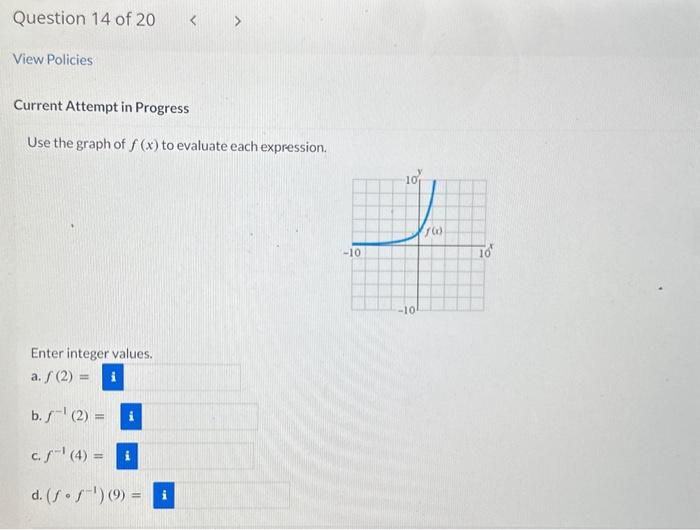Solved Current Attempt in Progress Use the graph of f(x) to | Chegg.com