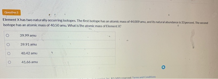 Solved Questions Element X has two naturally occurring | Chegg.com