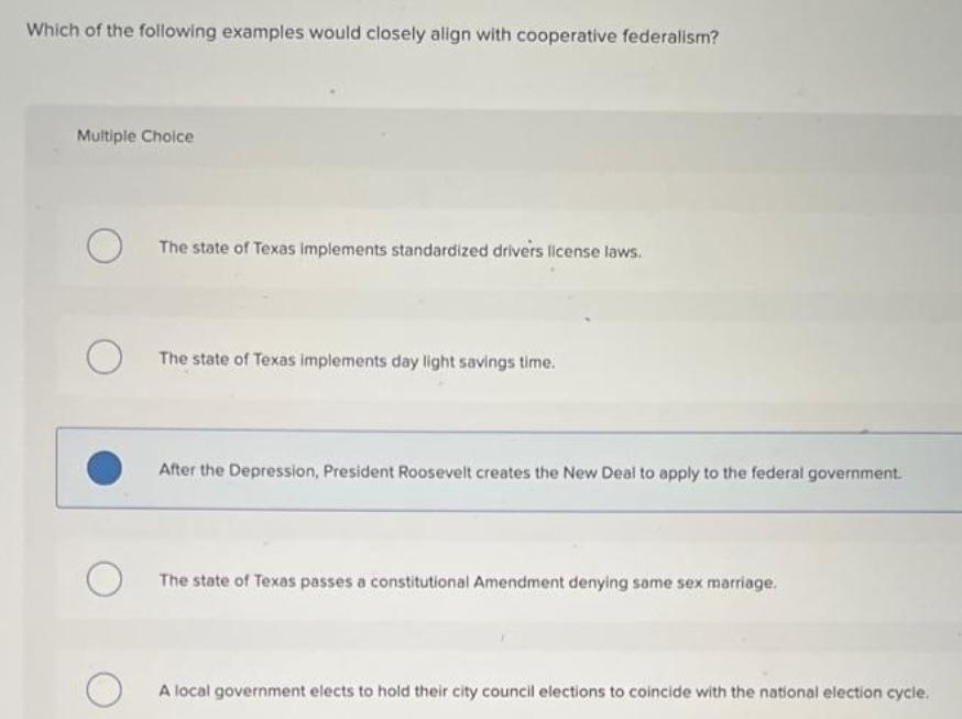 Solved Which of the following examples would closely align | Chegg.com
