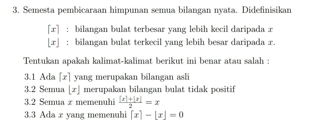 Solved The question is in Indonesian The | Chegg.com