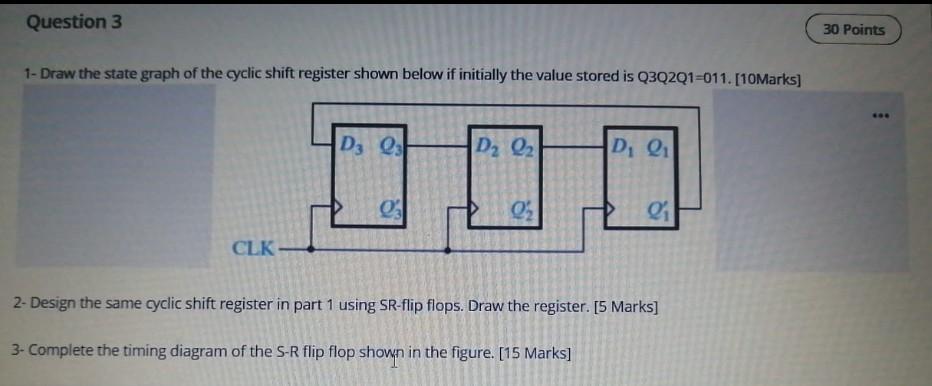 Solved Question 3 30 Points 1- Draw the state graph of the | Chegg.com