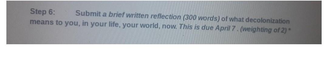 Solved Step 6: Submit a brief written reflection (300 words) | Chegg.com