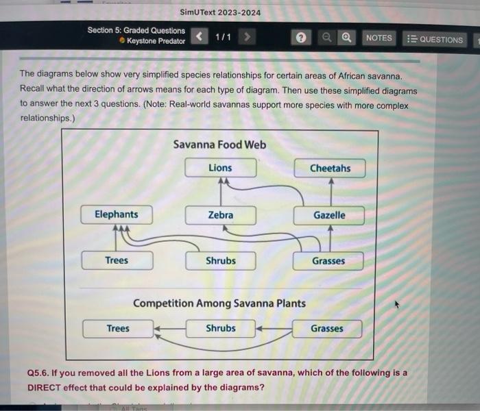 Solved The diagrams below show very simplified species | Chegg.com