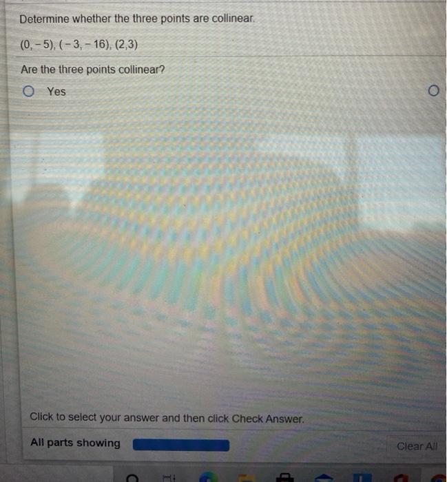 Solved Determine whether the three points are collinear. | Chegg.com