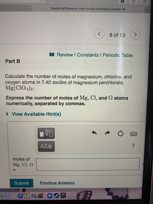 Solved I Review | Constants I Periodic Table Part C A sample | Chegg.com