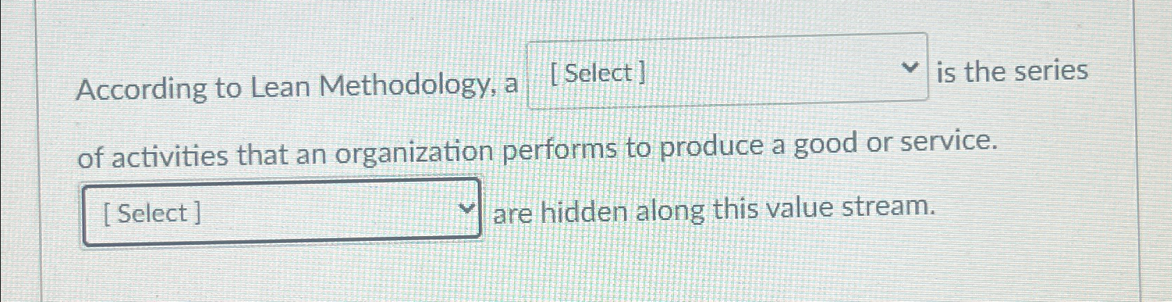 Solved According to Lean Methodology, a is the series of | Chegg.com