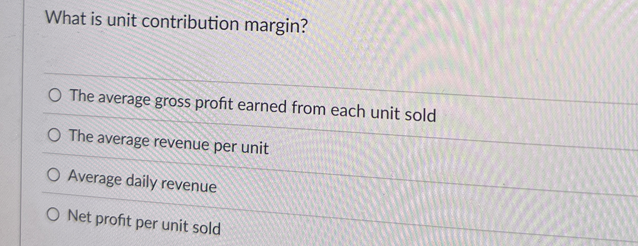 Solved What is unit contribution margin?The average gross | Chegg.com