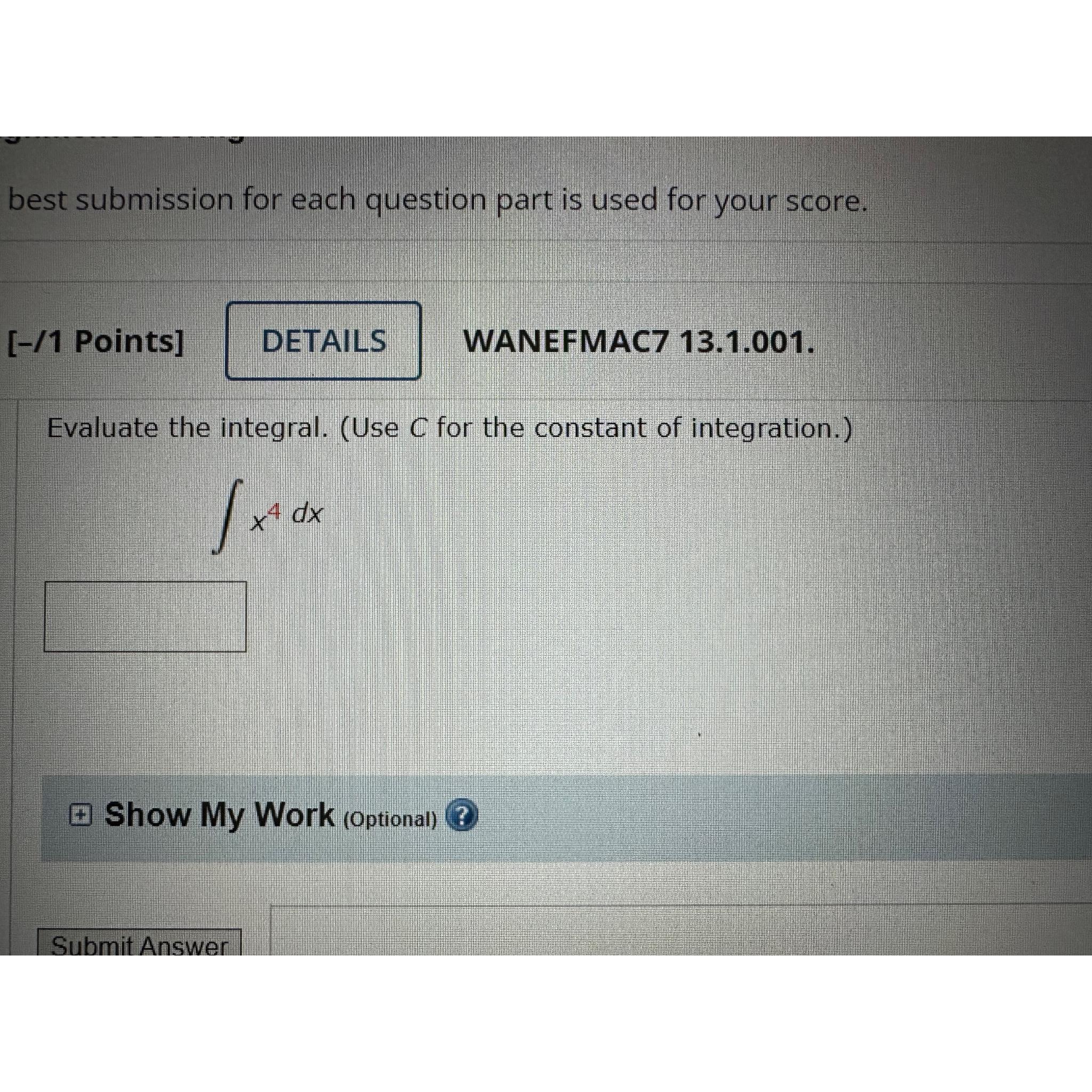 Solved best submission for each question part is used for | Chegg.com