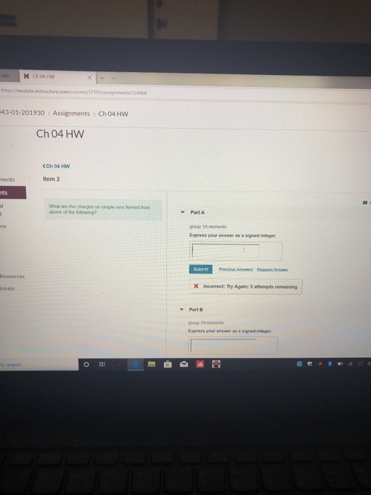 Solved di MCh 04 HW https//msstate | Chegg.com