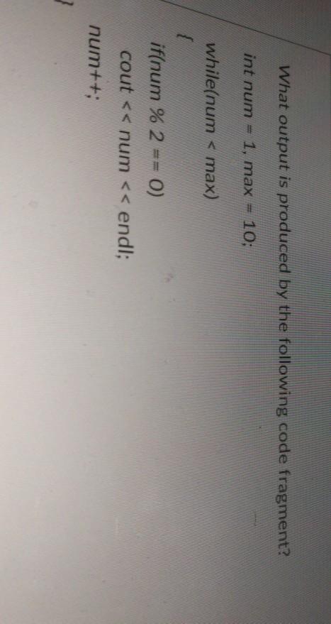 Solved What output is produced by the following code | Chegg.com