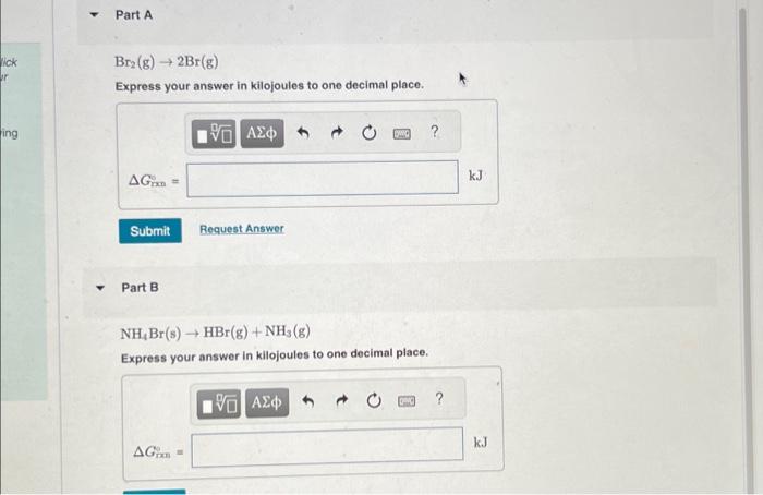 Solved Br2( g)→2Br(g) Express your answer in kilojoules to | Chegg.com