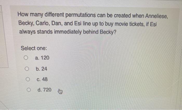 Solved How many different permutations can be created when | Chegg.com