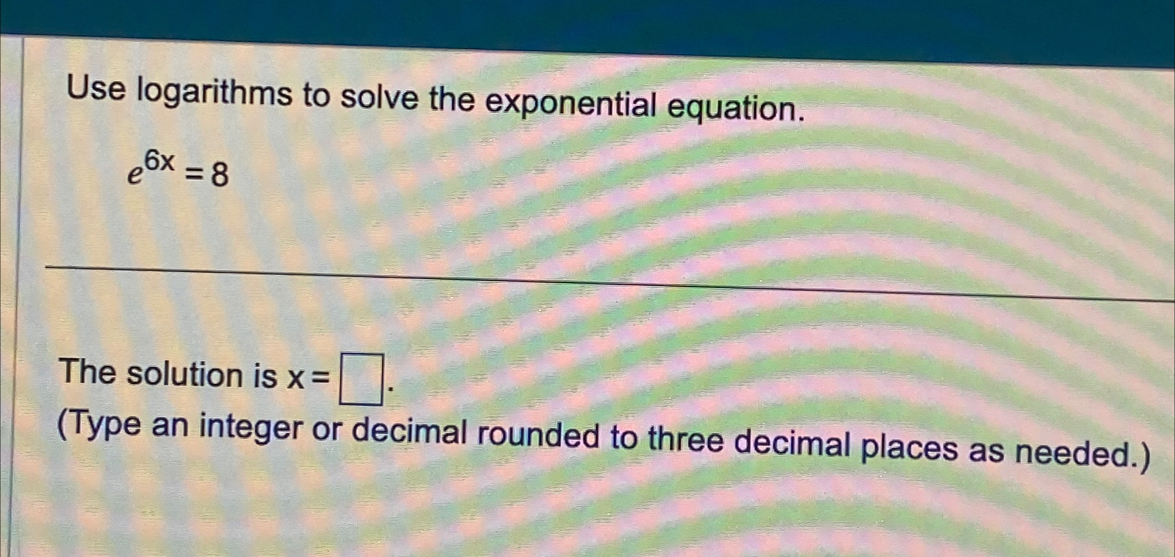 Solved Use logarithms to solve the exponential | Chegg.com