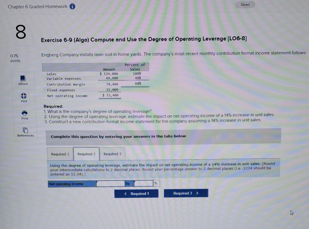 Solved 6 Exercise 6-7 (Algo) Target Profit Analysis (L06-6] | Chegg.com | Chegg.com