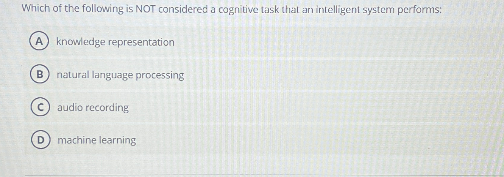 Solved Which of the following is NOT considered a cognitive | Chegg.com