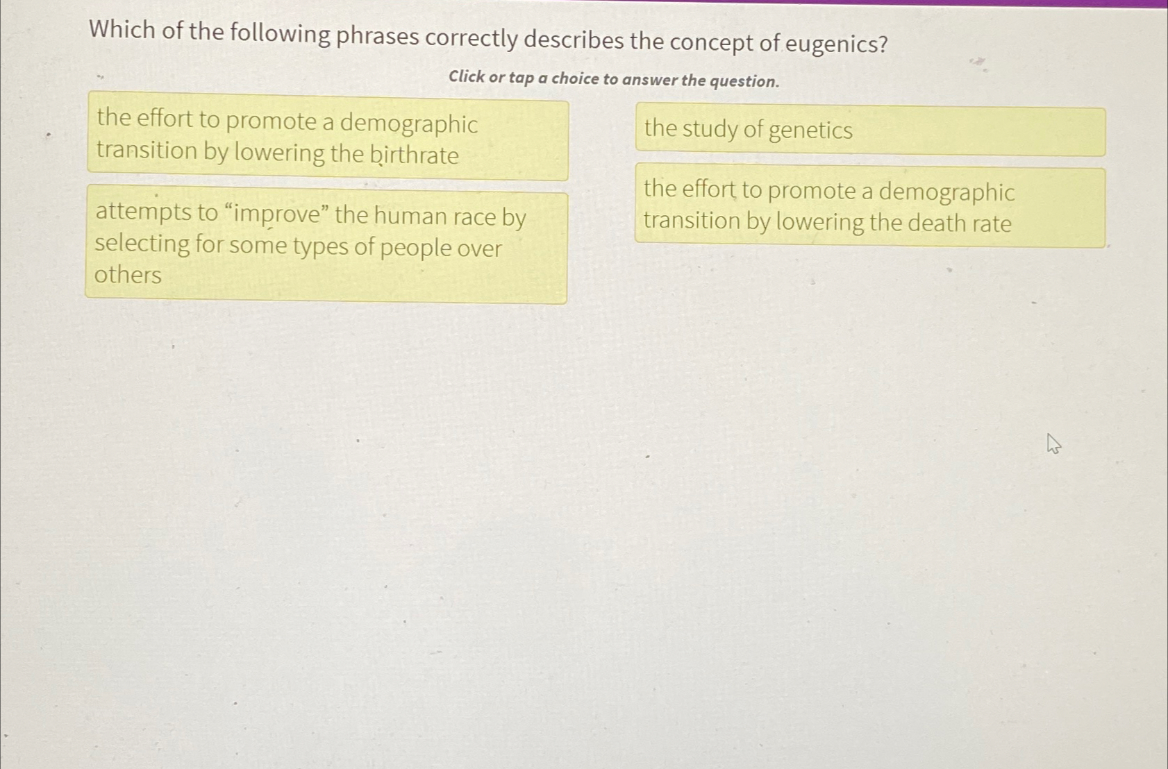 Solved Which of the following phrases correctly describes | Chegg.com