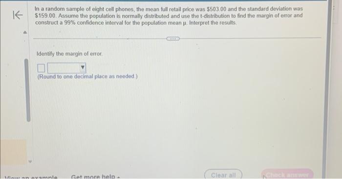 Solved identify the margin of error- construct a 90% | Chegg.com