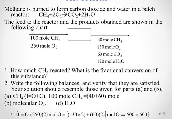 Solved Methane is burned to form carbon dioxide and water in | Chegg.com