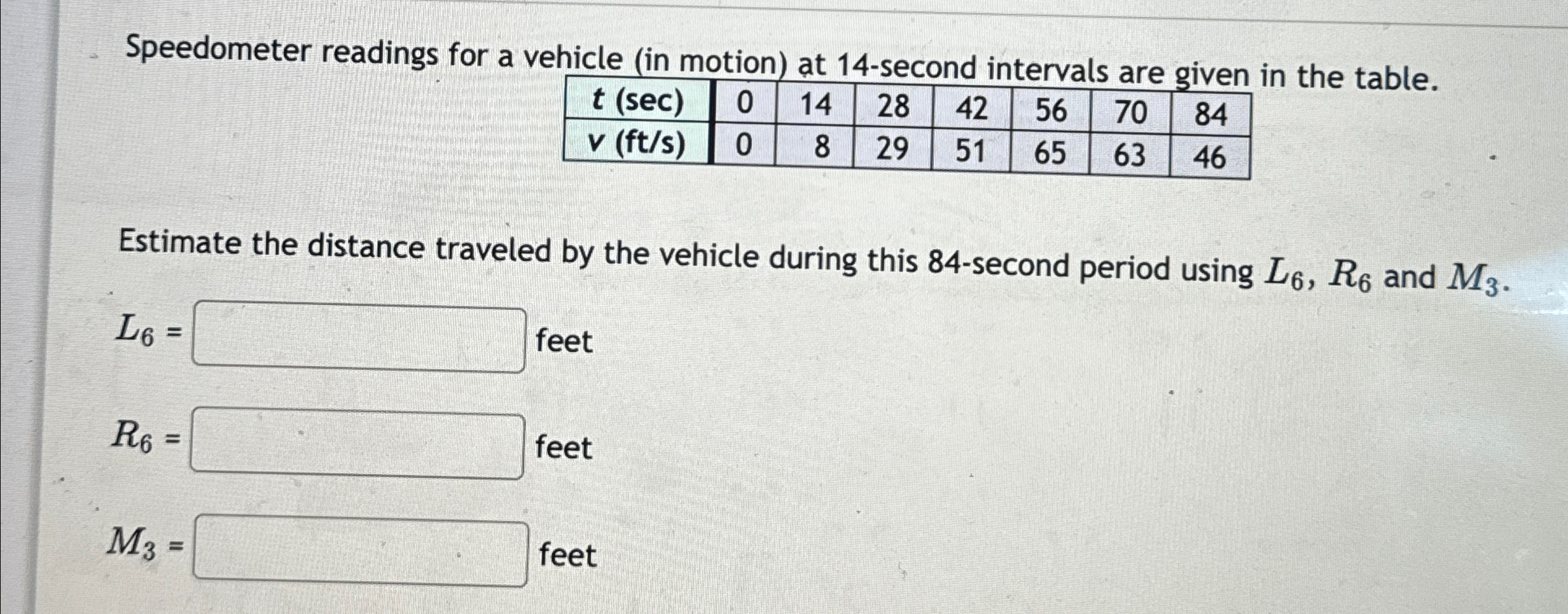 Solved Speedometer readings for a vehicle (in motion) ﻿at | Chegg.com