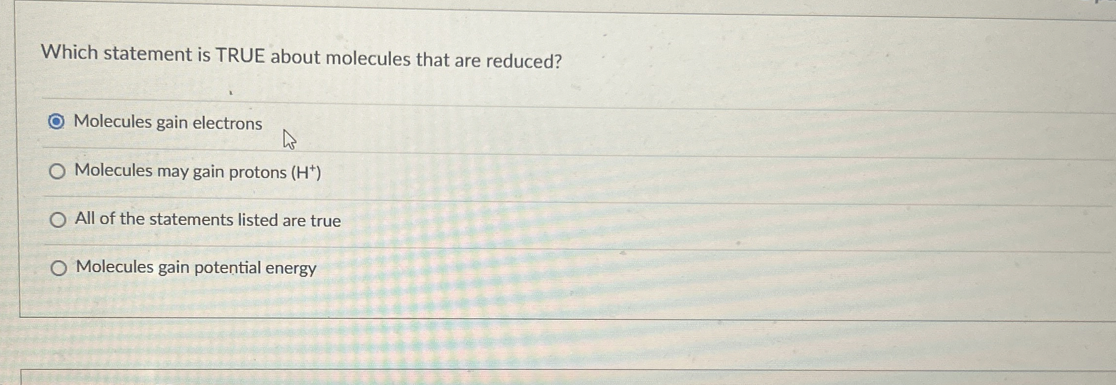 Solved Which statement is TRUE about molecules that are | Chegg.com