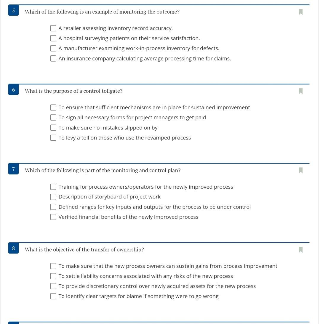 Solved Which of the following is an example of monitoring | Chegg.com