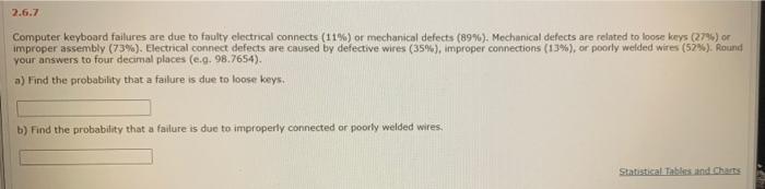 Solved 2.6.7 Computer keyboard failures are due to faulty | Chegg.com