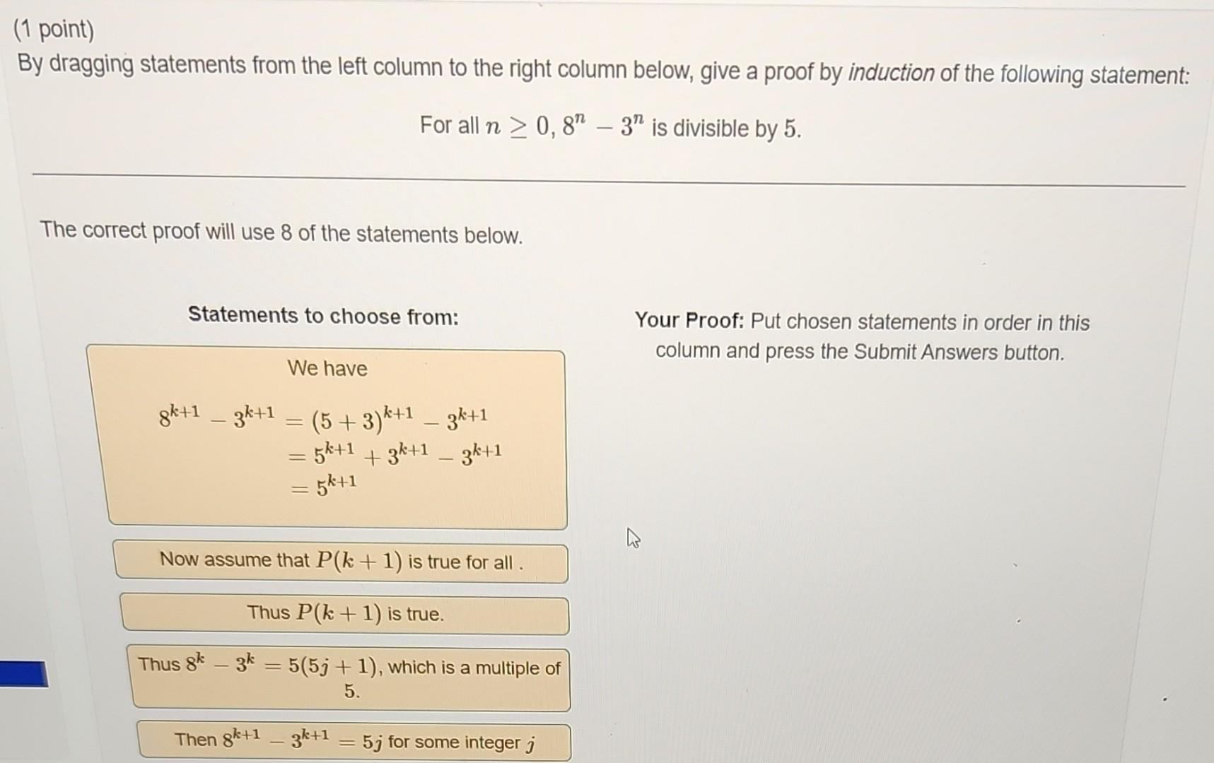 Solved By dragging statements from the left column to the | Chegg.com
