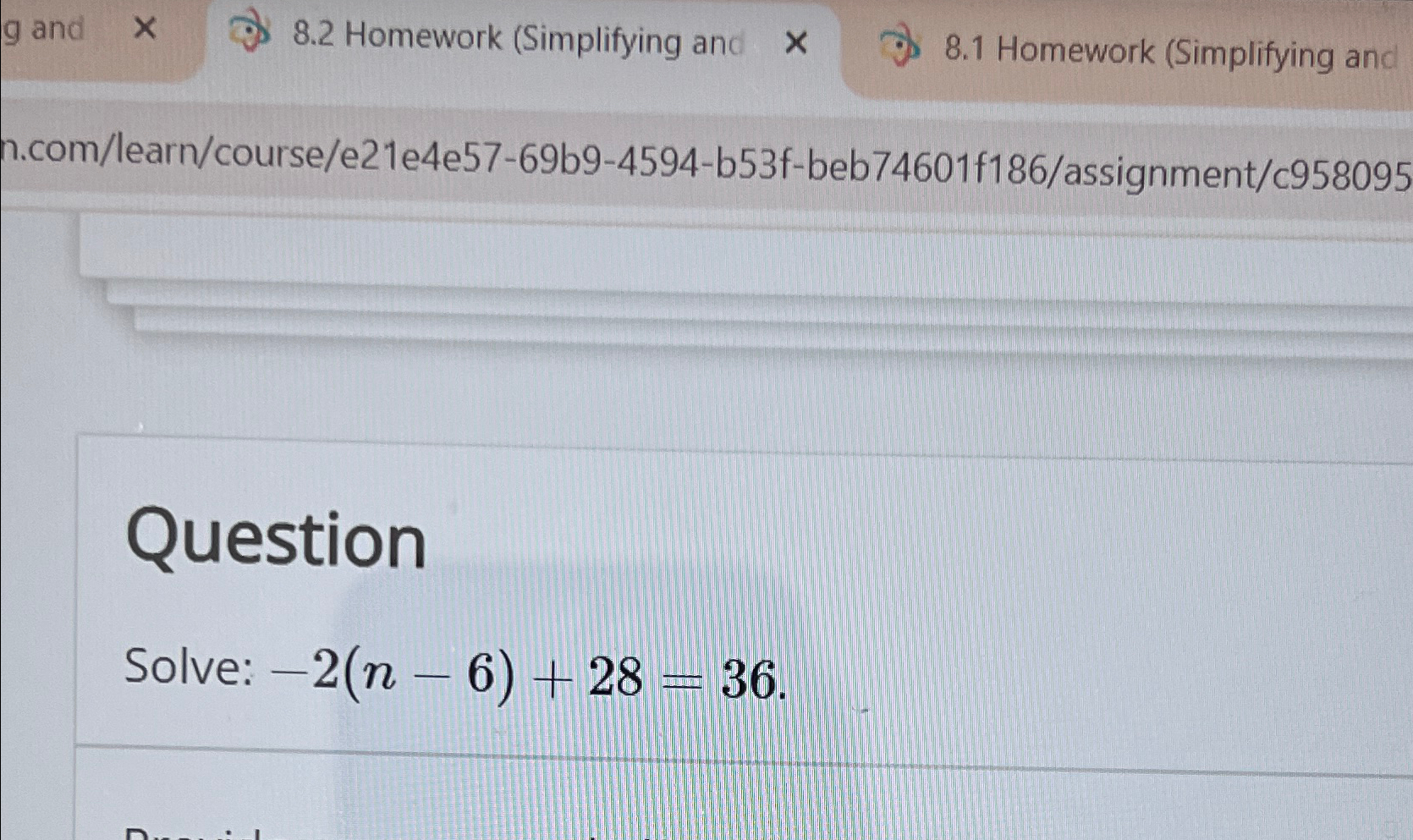 Solved g ﻿and8.2 ﻿Homework (Simplifying and8.1 | Chegg.com