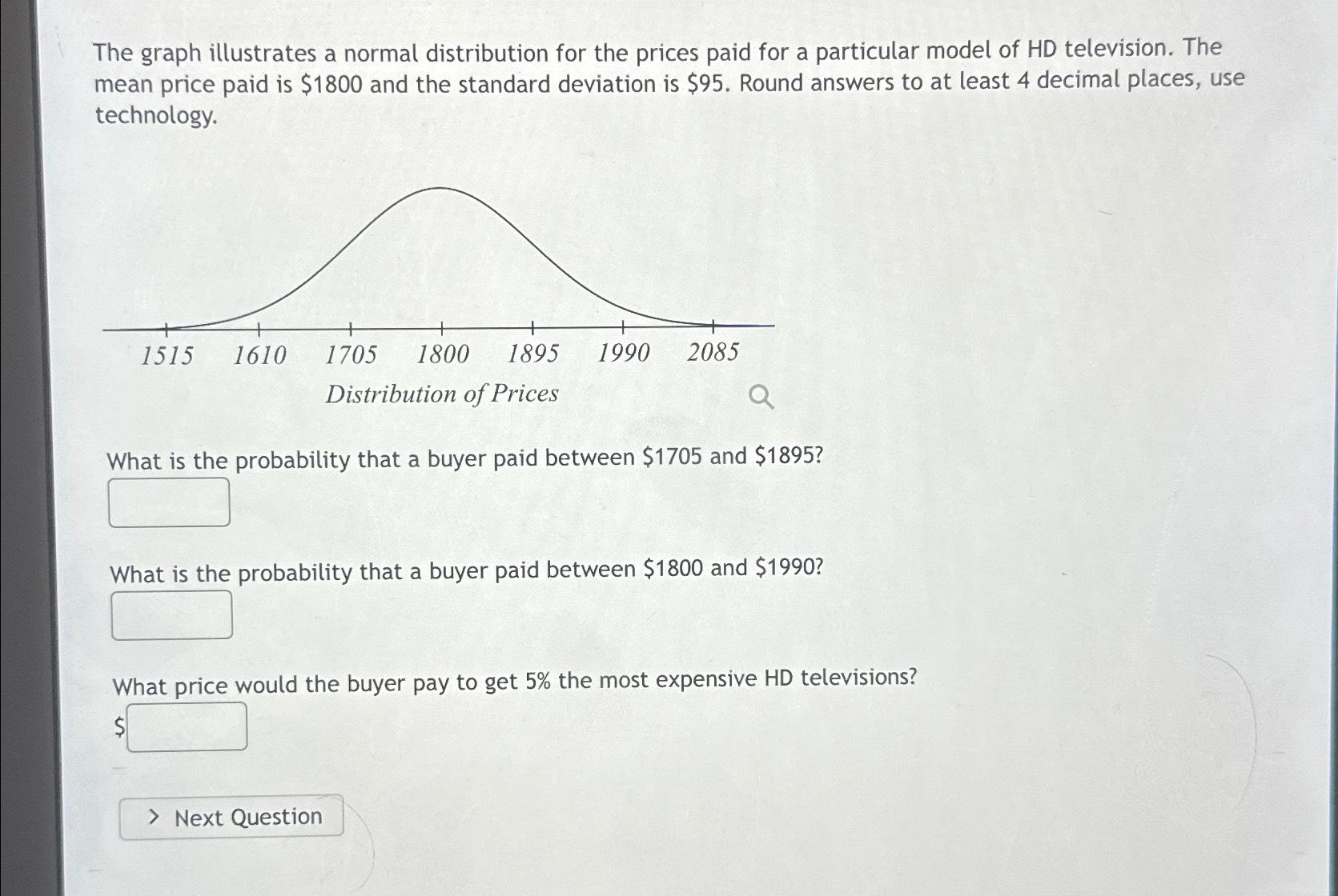 Solved The graph illustrates a normal distribution for the | Chegg.com