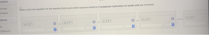 Solved ication assage ssages Write a nationic equation for | Chegg.com