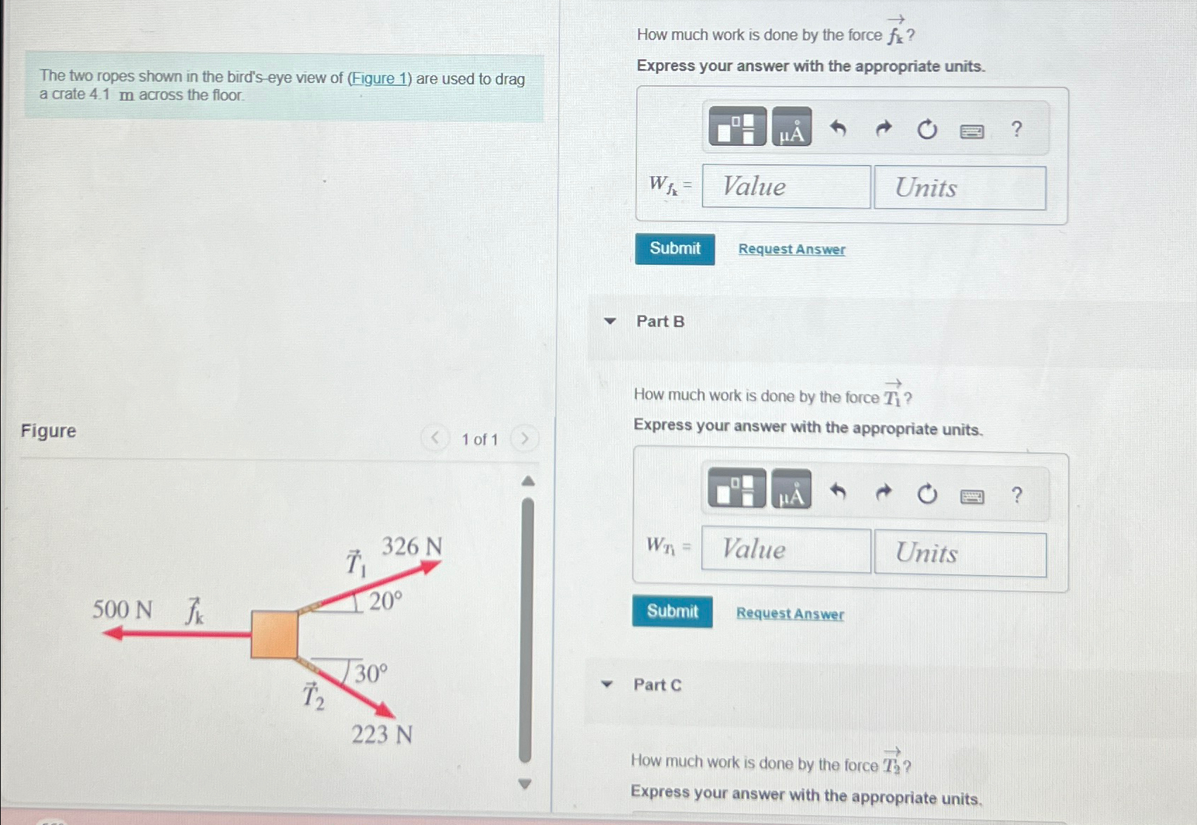 Solved How much work is done by the force vec(fk) ?The two | Chegg.com