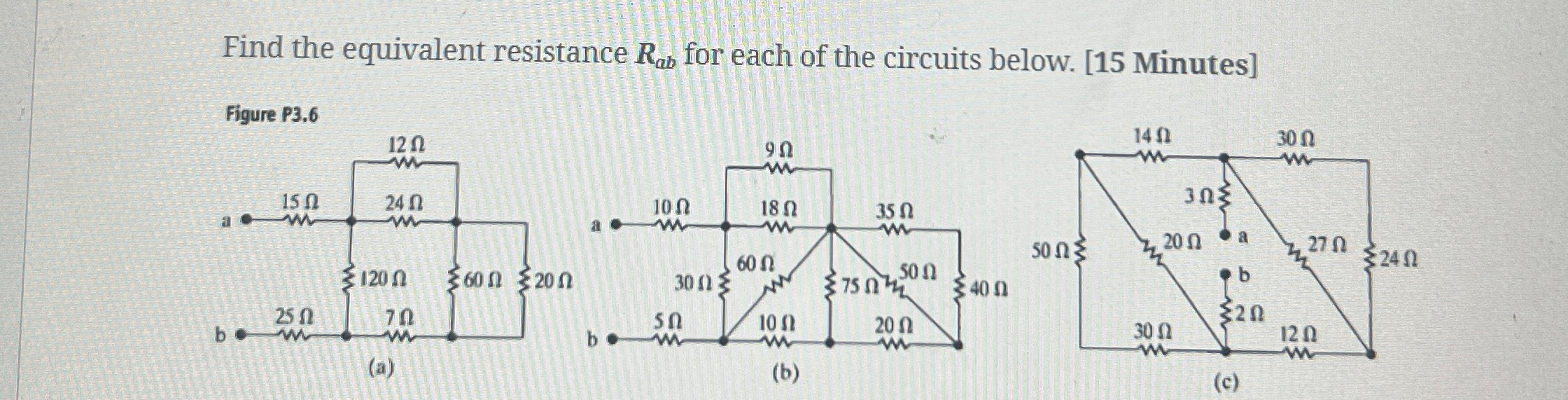 Solved Find the equivalent resistance Rab ﻿for each of the | Chegg.com