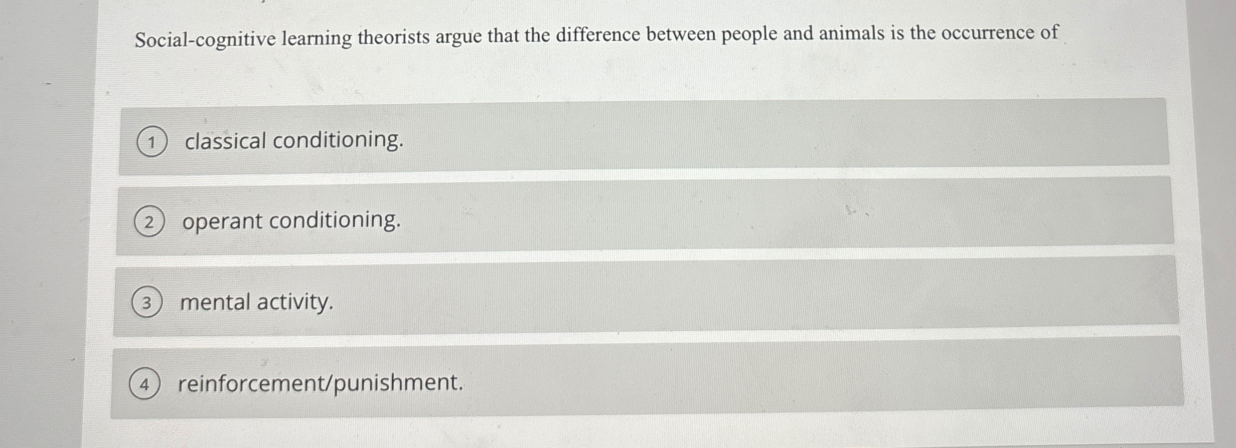 Solved Social-cognitive learning theorists argue that the | Chegg.com