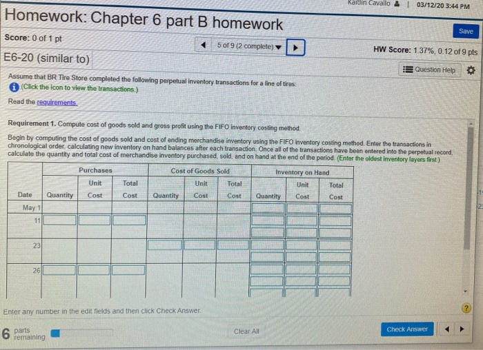 Solved Save Homework: Chapter 6 part B homework Score: 0 of | Chegg.com