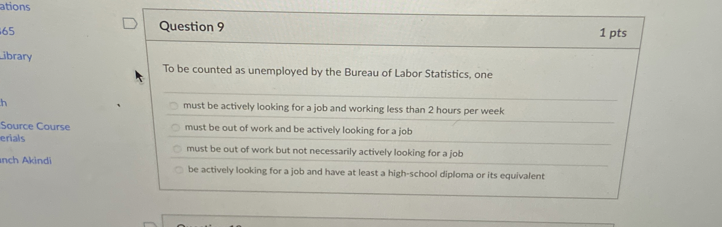 Solved ations65Question 91 ﻿ptsibraryTo be counted as | Chegg.com