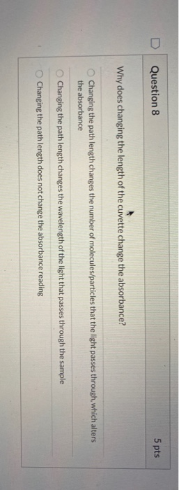 Solved Question 8 5 pts Why does changing the length of the | Chegg.com