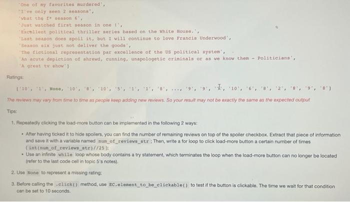 Solved Question 2 IMDB User Reviews Write code to drive a | Chegg.com
