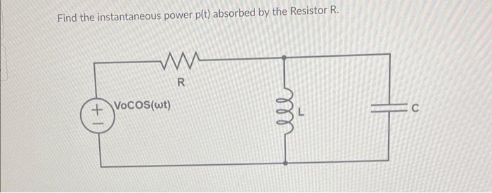Solved The switch closes at t=0. Find the power p(t) | Chegg.com