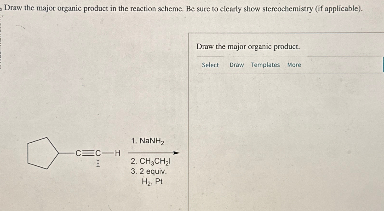 Solved Draw the major organic product in the reaction | Chegg.com