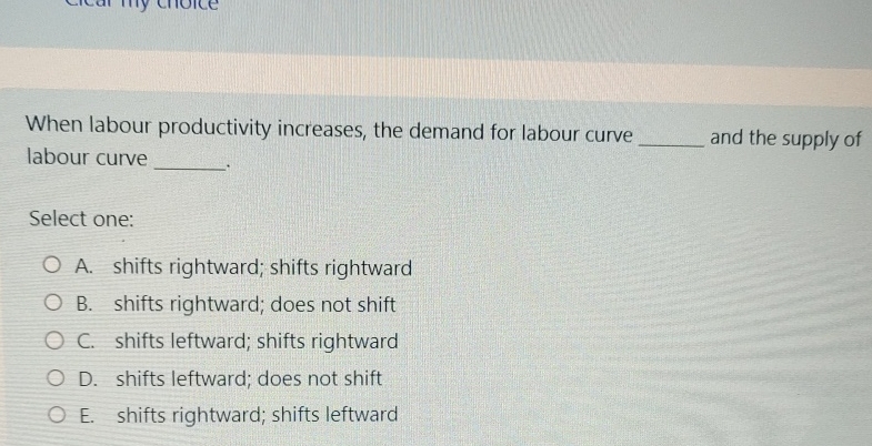 Solved When labour productivity increases, the demand for | Chegg.com