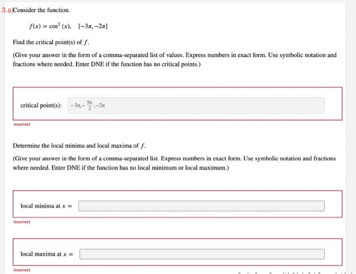 Solved 1) What is f(3) if the linearization of f(x) at a=3 | Chegg.com
