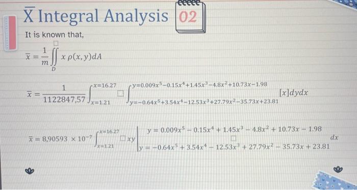 Solved X Integral Analysis 02 It is known that, | Chegg.com