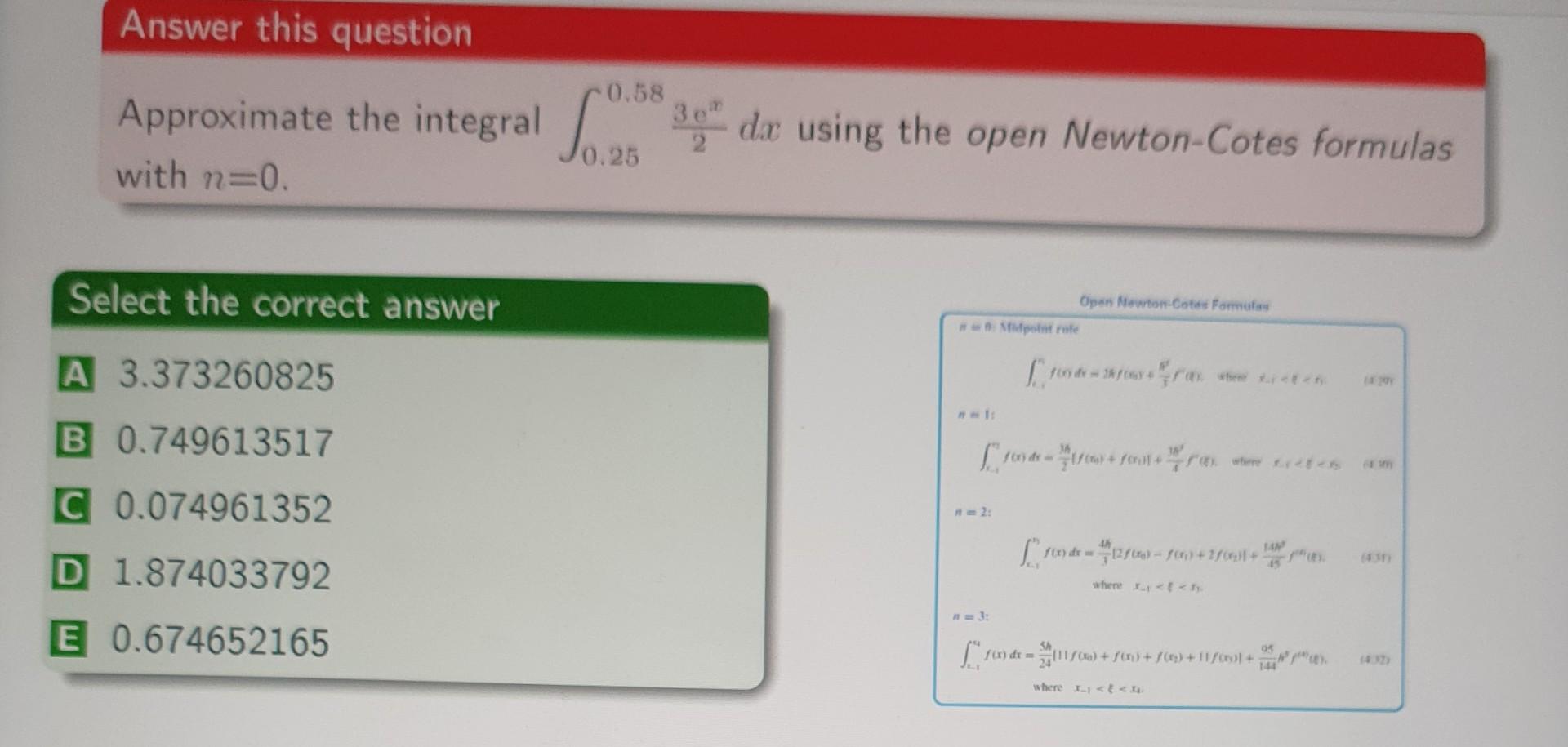 Solved Answer this question Approximate the integral | Chegg.com