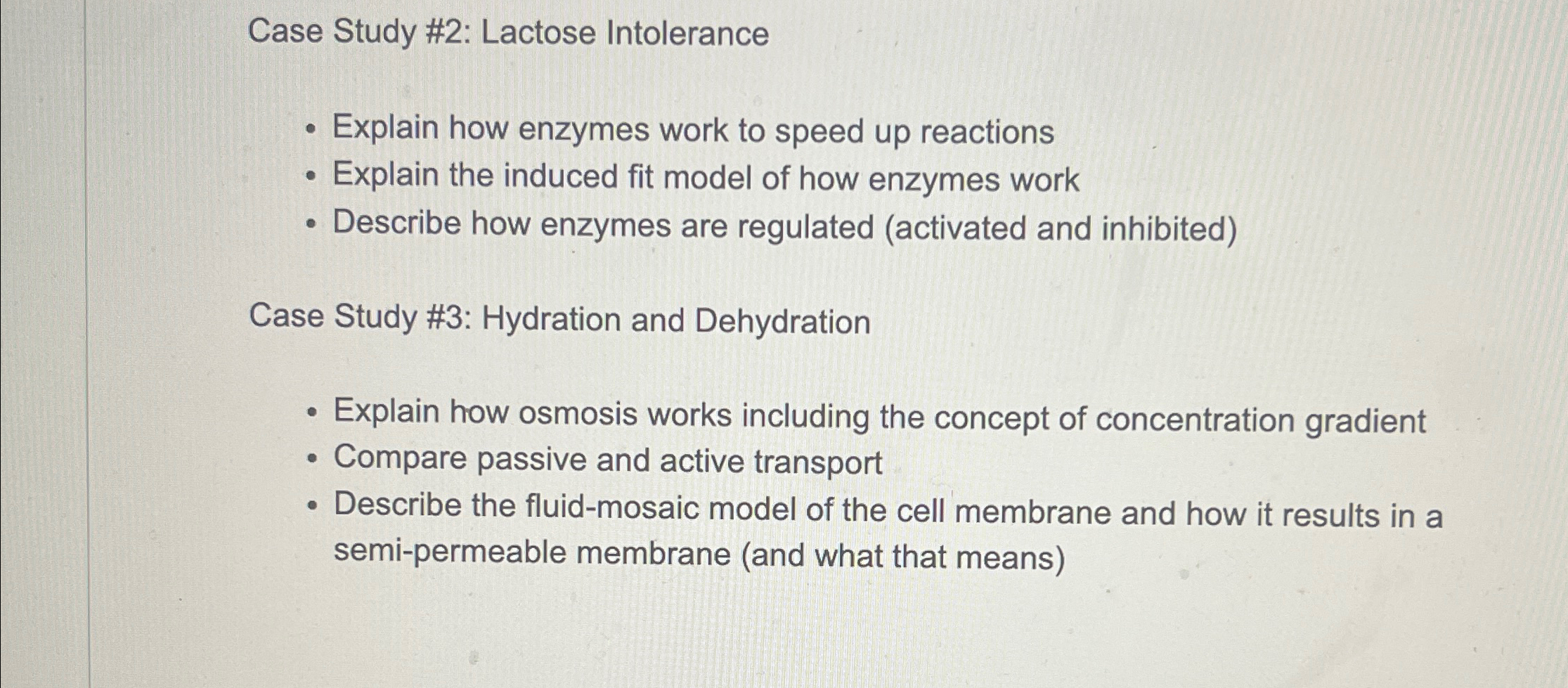 Solved Case Study #2: Lactose IntoleranceExplain how enzymes | Chegg.com