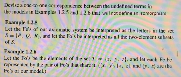 Devise a one-to-one correspondence between the | Chegg.com