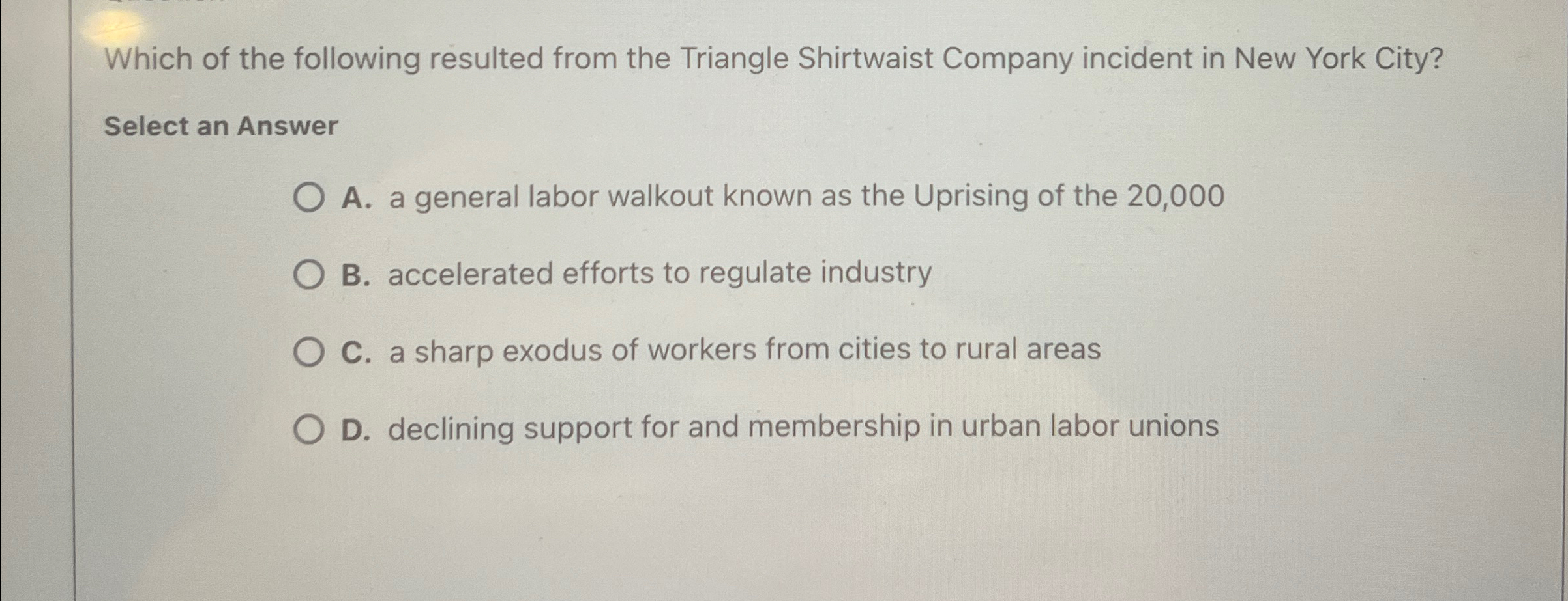 Solved Which of the following resulted from the Triangle | Chegg.com