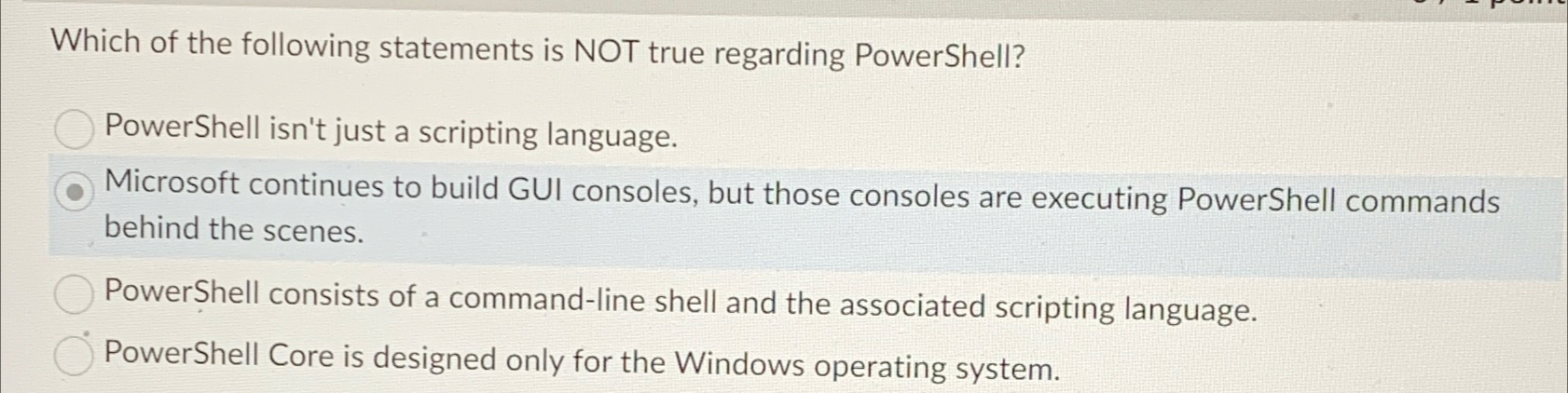 Solved Which of the following statements is NOT true | Chegg.com