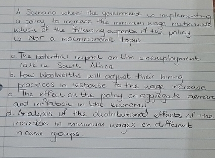 Solved A Scenario where the goveinment is implementing a | Chegg.com